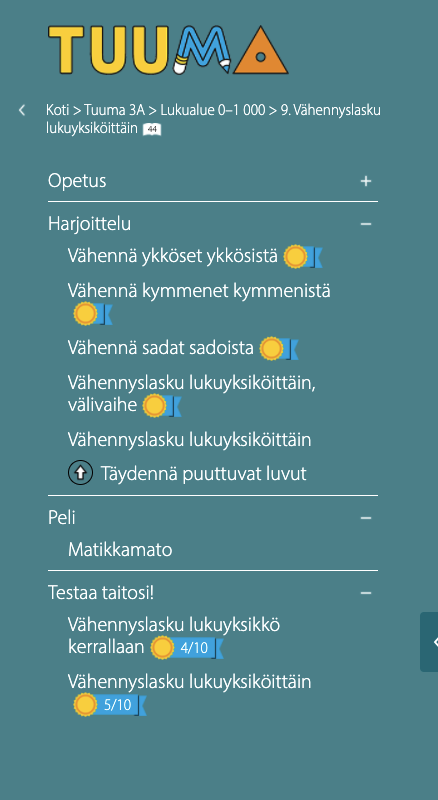 Tuuma 3–4 - Edukustannus